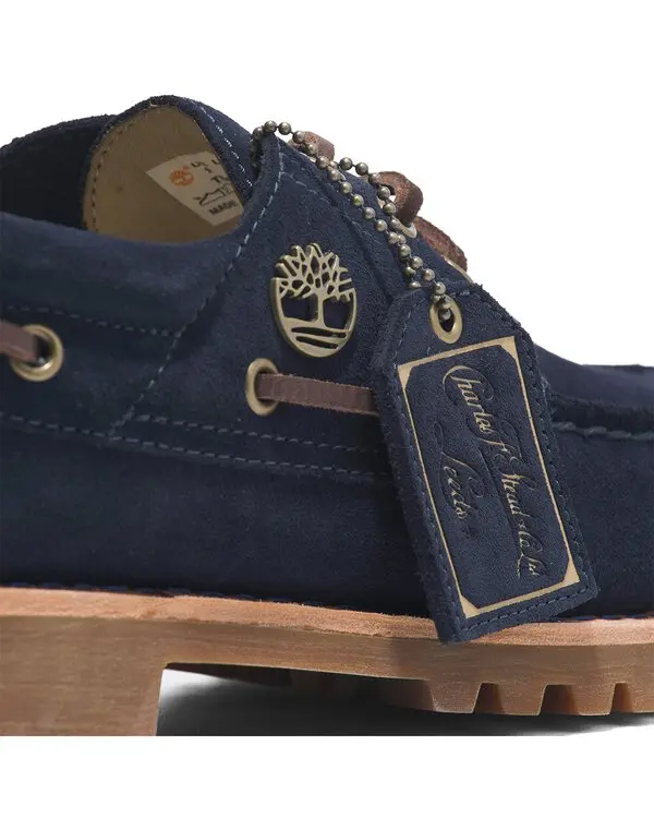Timberland C. F. Stead Indigo Suede Boat Shoes - Dark Blue